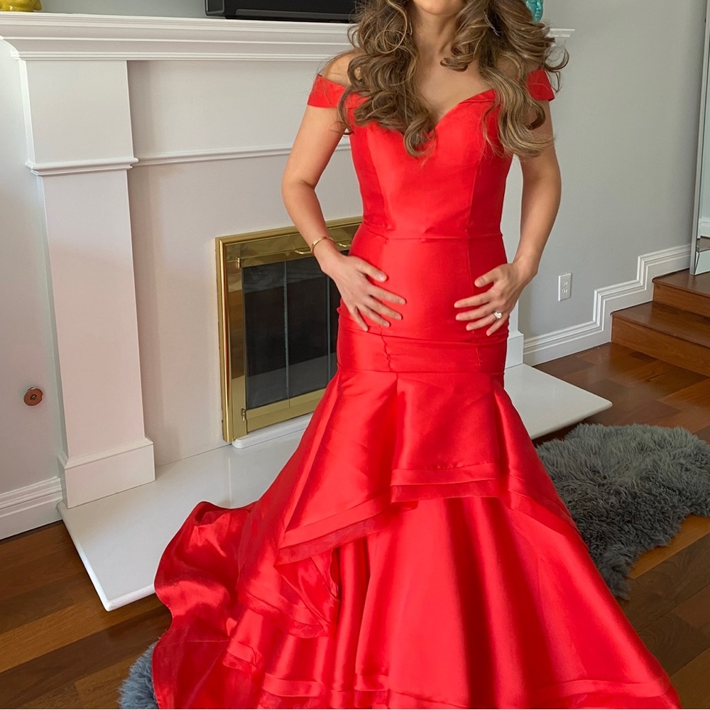 Jovani Prom Gown. Red Prom Dress. Wedding Gown, Long … - Gem